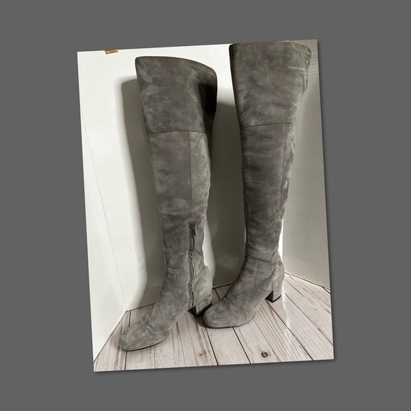 Sam Edelman | Shoes | Sam Edelman Elina Over The Knee Grey Suede Boots ...